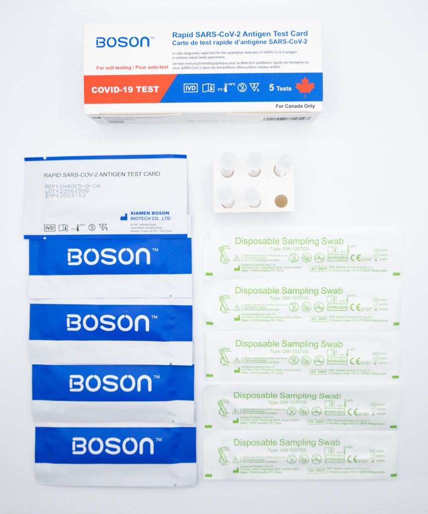 Boson Rapid Antigen Test (5 pack) - Rapid Test & Trace Canada