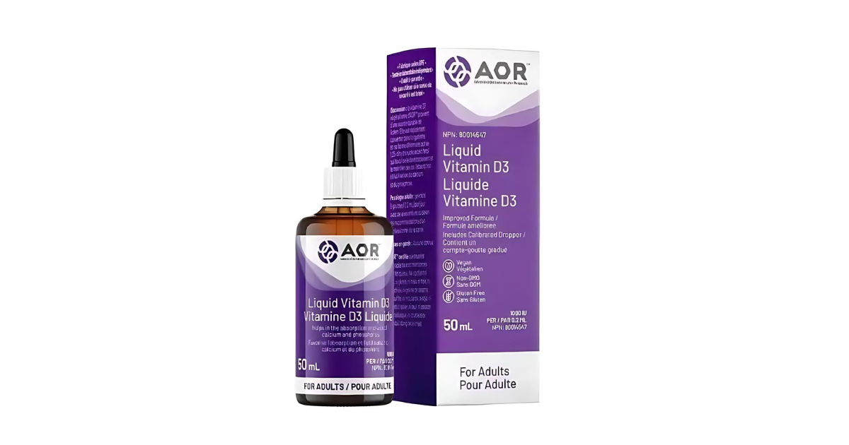 Vitamin D3 1000 IU - 50 ml Vitamin Drops - AOR - Rapid Test & Trace Canada